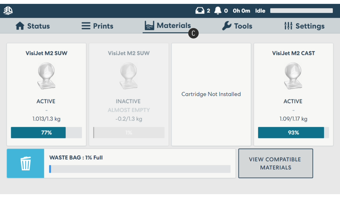 MJP 300W/300W Plus Material Cartridge Removal and Installation